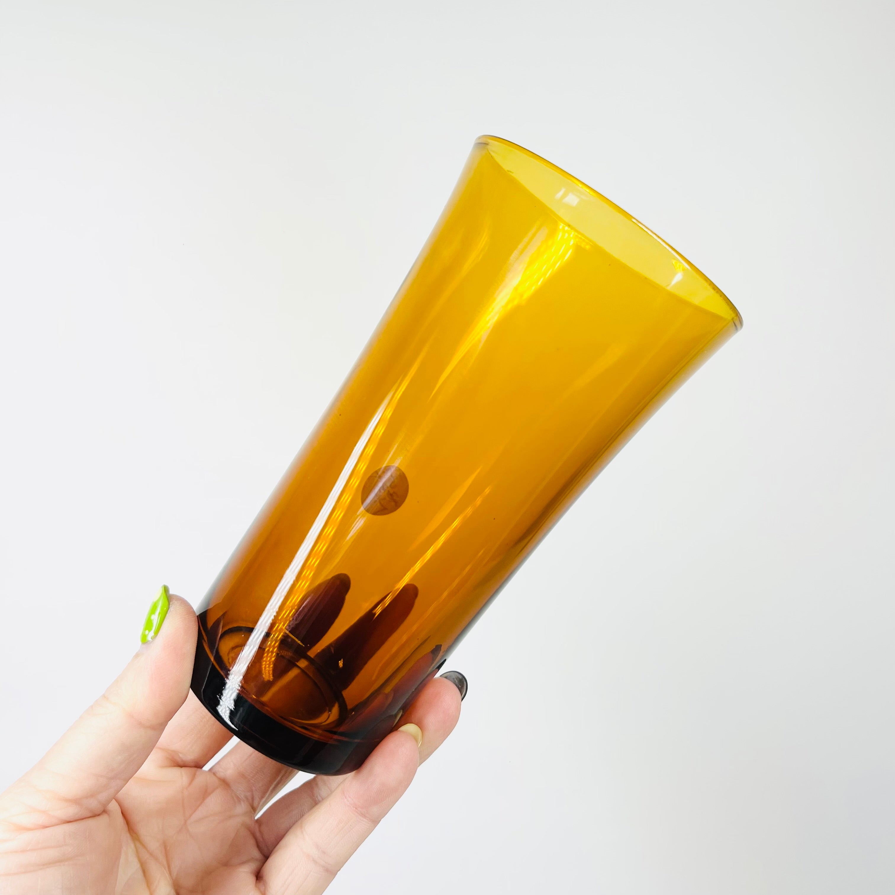 1970s ITALIAN AMBER HIGHBALL GLASSES – GLASS ET CETERA